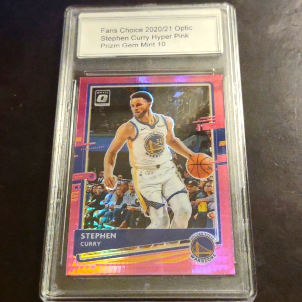 2020/21 Optic Stephen Curry Hyper Pink Prizm Gem Mint… - Gem